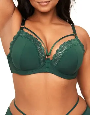 ADORE ME Marca Contour Plunge Bra Dark Green
