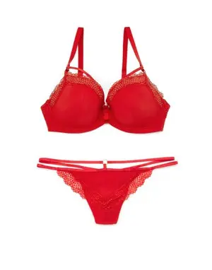 ADORE ME Marca Contour Plunge Bra - Dark Red