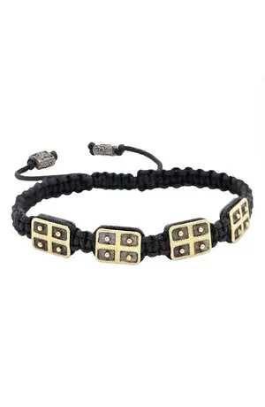 Armenta Romero Crivelli Cross Station Slider Bracelet - Black