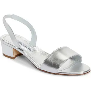 Manolo Blahnik Patopia Slingback Sandal - Silver