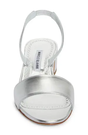 Manolo Blahnik Patopia Slingback Sandal - Silver