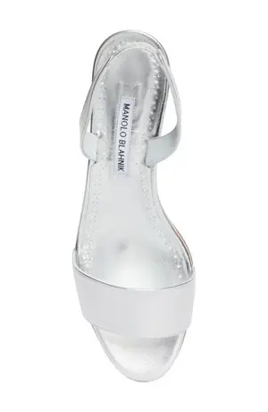 Manolo Blahnik Patopia Slingback Sandal - Silver