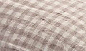 PIGLET IN BED Set Of 2 Gingham Linen Pillowcases