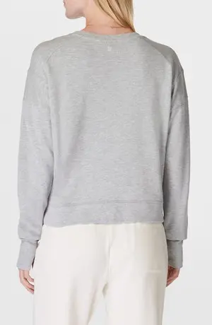 Sweaty Betty After Class Organic Cotton Blend Longline Sweatshirt - Light Grey