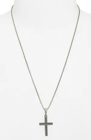 MIRANDA FRYE Cross Pendant Necklace - Silver