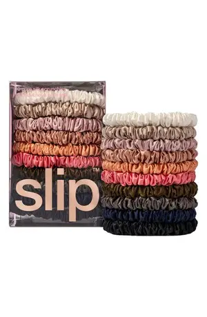 Slip Pure Silk 10-pack Skinny Scrunchies - Assorted Colors