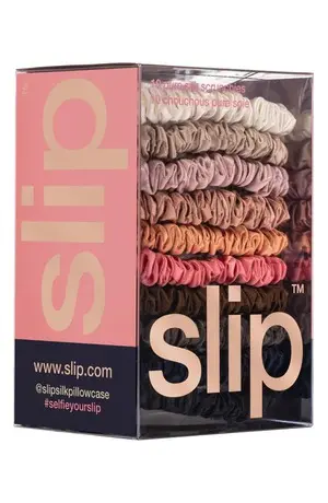 Slip Pure Silk 10-pack Skinny Scrunchies - Assorted Colors
