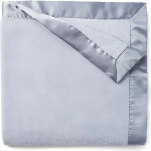 ELEGANT BABY Satin Trim Fleece Blanket - Blue