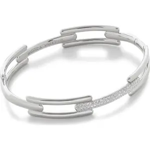 Monica Vinader Lab-created Diamond Bangle - 14kt Sterling Silver / Diamond