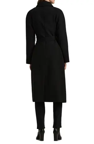 Ralph Lauren Crepe Belted Coat - Black