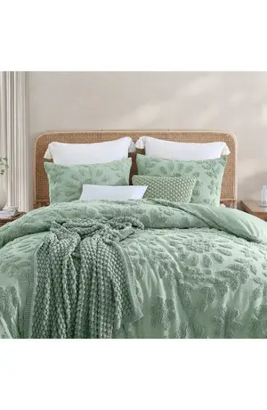 PERI HOME Crochet Knit Cotton Throw Blanket