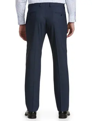SYNRGY BY DXL Performance Mélange Flat-front Suit Pants
