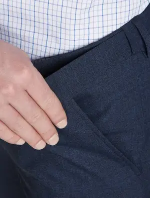 SYNRGY BY DXL Performance Mélange Flat-front Suit Pants