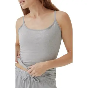 PACT Organic Cotton Shelf Bra Camisole 3-pack - Heather Basics