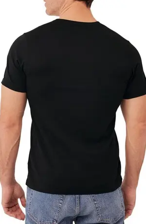 PACT Organic Softspun V-neck Tee - Black