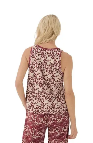 PACT Organic Staycation Sleep Tank - Berry Sprigs