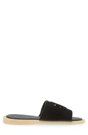 Dolce & Gabbana Crosta Slide Sandal - Black