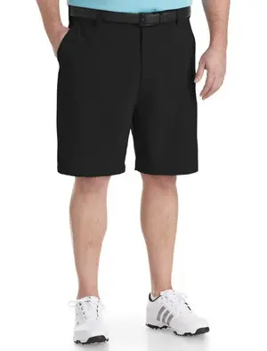 REEBOK Big & Tall Golf Performance Flat-front Shorts - Black