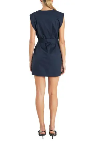 English Factory Belted Cotton Minidress