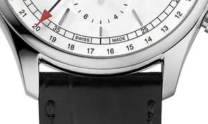 FREDERIQUE CONSTANT Classics Chronograph Leather Strap Watch - Silverone