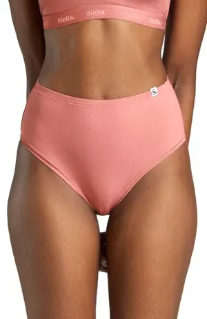 SIELLA Organic Cotton High Waist Brief - Terracotta