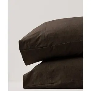 PACT Organic Favorite Tee Jersey Pillowcase 2-pack - Chocolate Heather