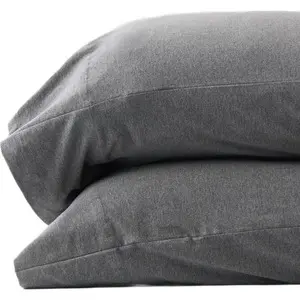 PACT Organic Favorite Tee Jersey Pillowcase 2-pack Medium Grey Heather