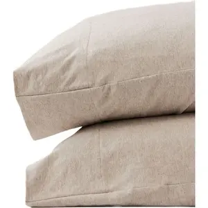 PACT Organic Favorite Tee Jersey Pillowcase 2-pack Wheat Heather
