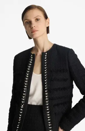 St. John Embellished Tweed Jacket