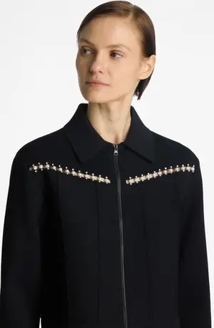 St. John Embellished Milano Knit Jacket