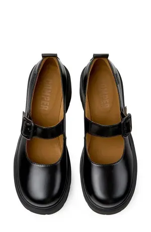 Camper Milah Leather Mary Jane - Black