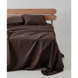 PACT Organic Cool-air Percale Sheet Set - French Roast