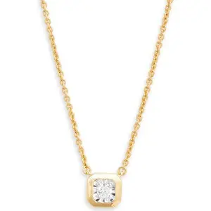 Monica Vinader Lab Created Diamond Pendant Necklace - 18ct Gold Vermeil