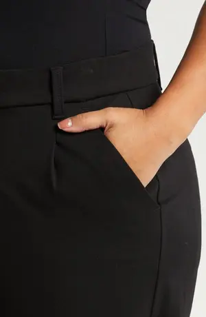 Wit & Wisdom Pleated Ankle Straight Leg Pants