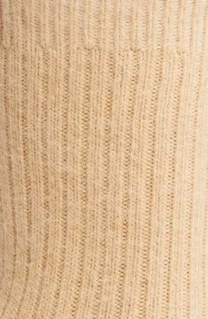HIGH HEEL JUNGLE Cashmere Blend Cloud Crew Socks - Oat