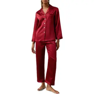 Lilysilk Full Length Silk Pajamas Set - Claret