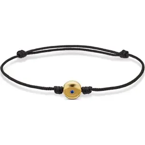 David Yurman Evil Eye Cord Bracelet - Black / Gold / Sapphire