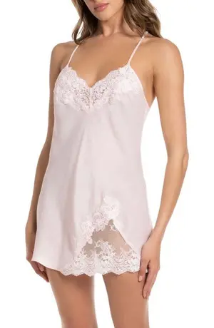 IN BLOOM BY JONQUIL Odette Lace Trim Satin Chemise