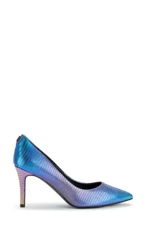 Karl Lagerfeld Paris Royale Pointed Toe Pump - Blue Multi
