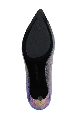 Karl Lagerfeld Paris Royale Pointed Toe Pump - Blue Multi