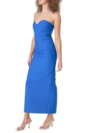 Endless Rose Strapless Sweetheart Neck Knit Dress