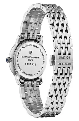 FREDERIQUE CONSTANT Slimline Bracelet Watch With Diamonds And Mother-of-pearl Dial - Silver-tone