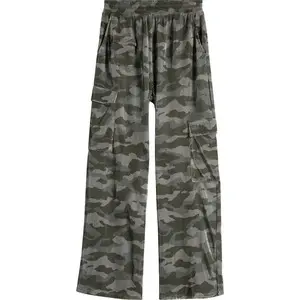 LOVE, FIRE Pleated Cargo Pants - Olive Camo