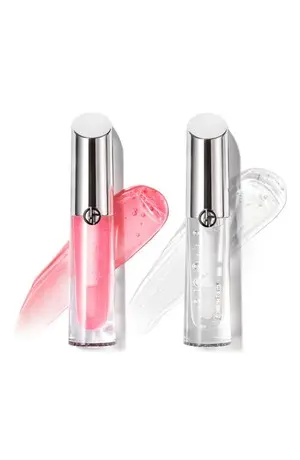 ARMANI BEAUTY Prisma Glass Lip Gloss Duo $76 Value - No Color