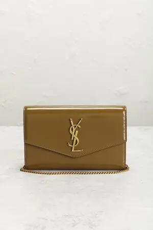 Saint Laurent Wallet On Chain In Tan
