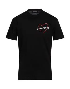 Dsquared2 Man T-shirt Pastel Yellow Size S Cotton Black
