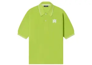 Amiri Solid Short Sleeve Polo Shirt - Lime