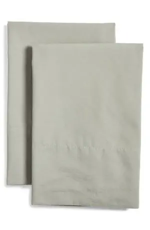 Nordstrom Organic Cotton Percale Pillowcases Green Halo