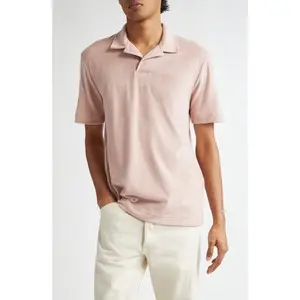 Sunspel Cotton Terry Cloth Polo Pale Pink