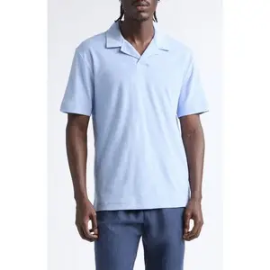 Sunspel Cotton Terry Cloth Polo - Sky
